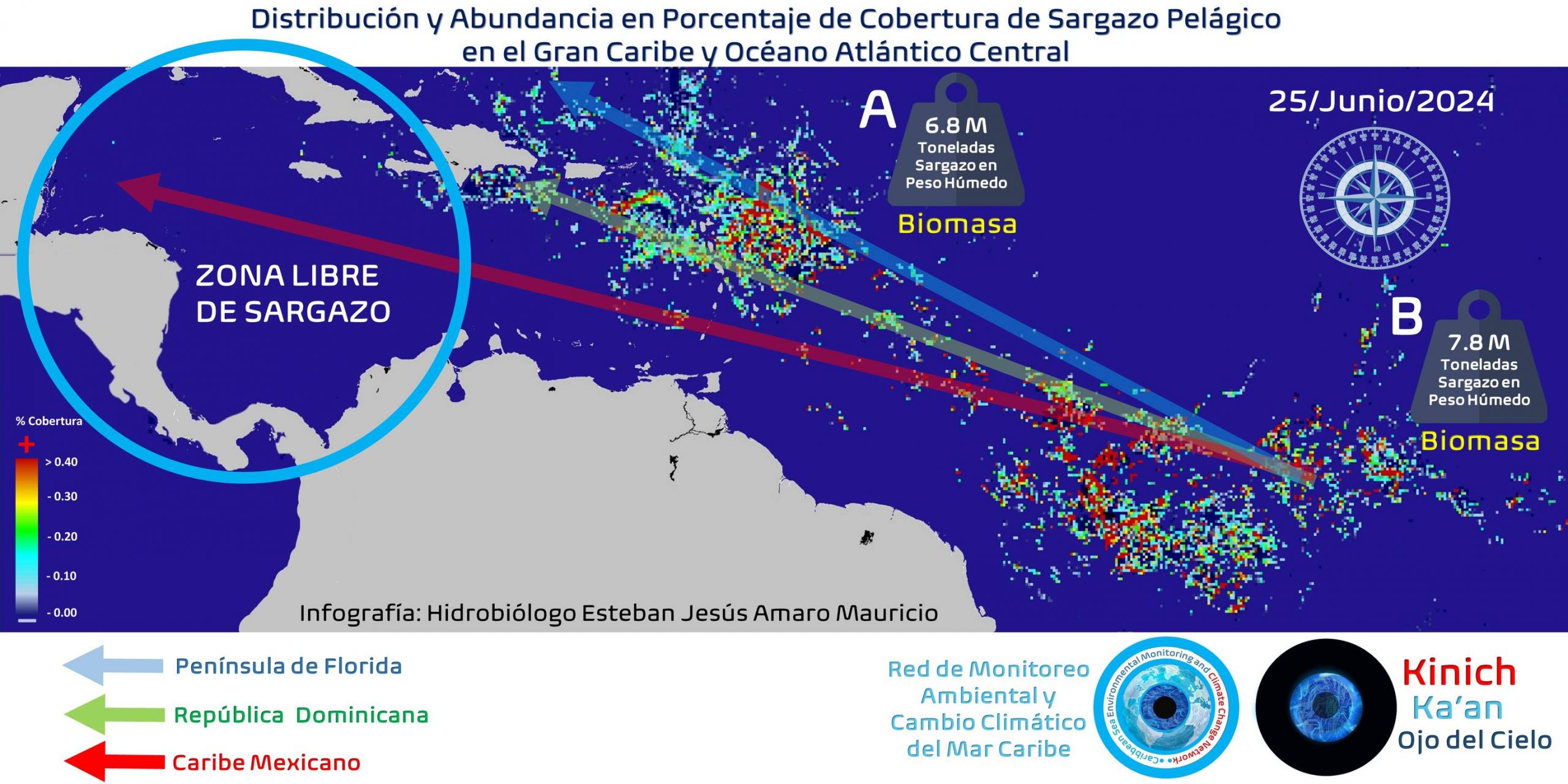 Mexico's Sargassum Seaweed Season 2024 (Maps, Forecast, Reports)